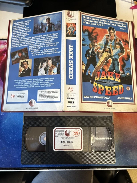 JAKE SPEED VHS Big Box Ex-Rental / New World Video / John Hurt £0.99 ...