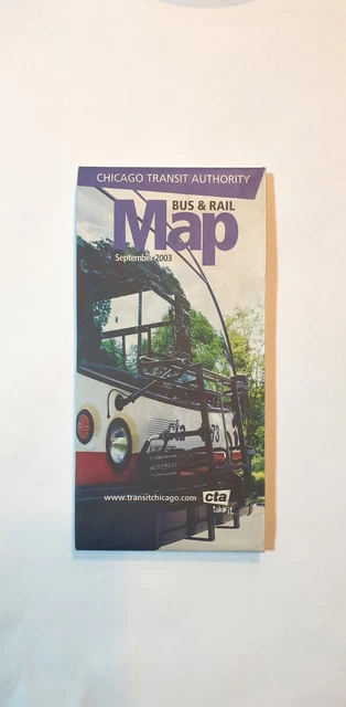 RARE CHICAGO CITY Bus & Rail Map by Chicago Transit Authority from 2003 ...