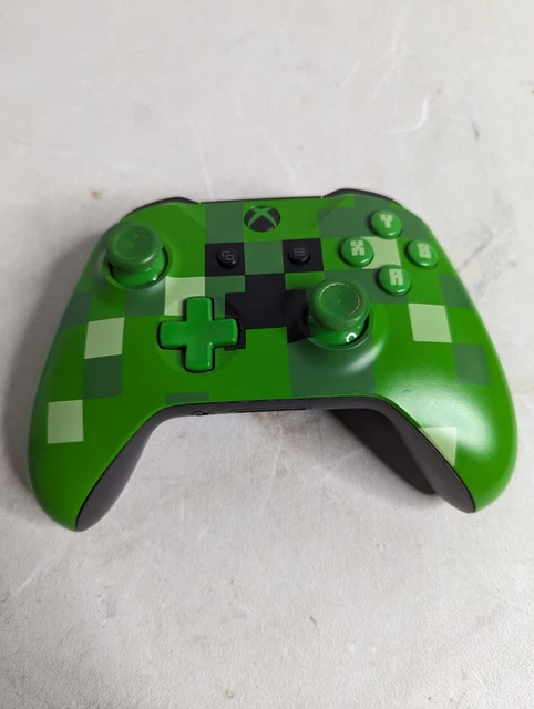 USED MINECRAFT CREEPER Limited Edition Wireless Controller Xbox One $44 ...