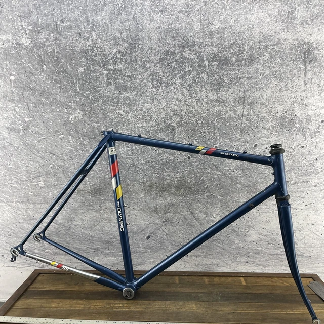 VINTAGE FUJI OLYMPIC SS Road Bike Frame Set 55 cm Blue Japan Steel ...