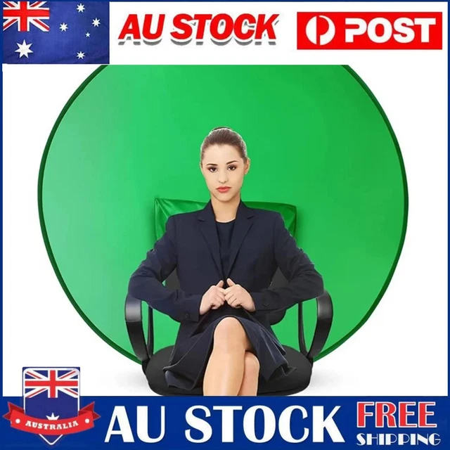 COLLAPSIBLE 142CM GREEN Screen Chair Backdrop for Live Streaming $30.69 ...