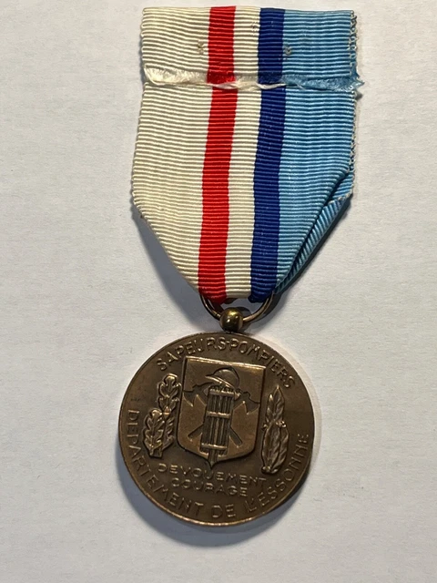 MÉDAILLE SAPEURS POMPIERS Département de l'Essonne (158-48/P1) EUR 27,90 - PicClick FR
