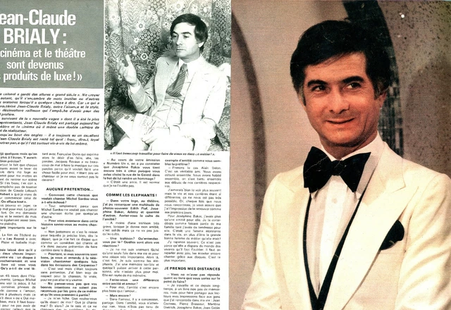 COUPURE DE PRESSE Clipping 1978 Jean Claude Brialy (4 pages) EUR 5,00 ...