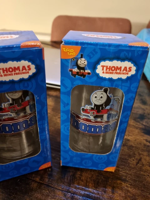 THOMAS AND FRIENDS THOMAS THE TANK ENGINE drinking Glass New In Box x 2 ...