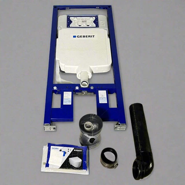 GEBERIT CONCEALED DUAL Flush Tank & Carrier Sz 46" H X 20" W Blue 111 ...