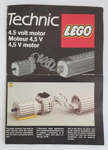 CLASSIC LEGO TECHNIC 4.5V Motor instructions manual £1.99 - PicClick UK