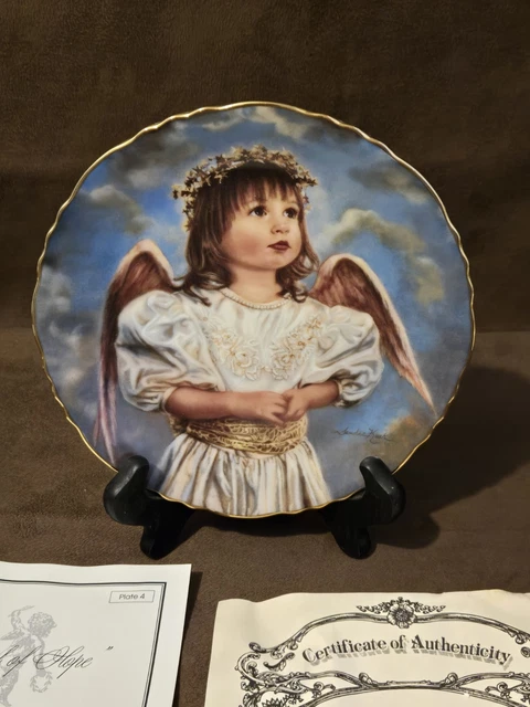VINTAGE 1994 SANDRA Kuck Angel of Hope Plate RECO Precious Angels ...