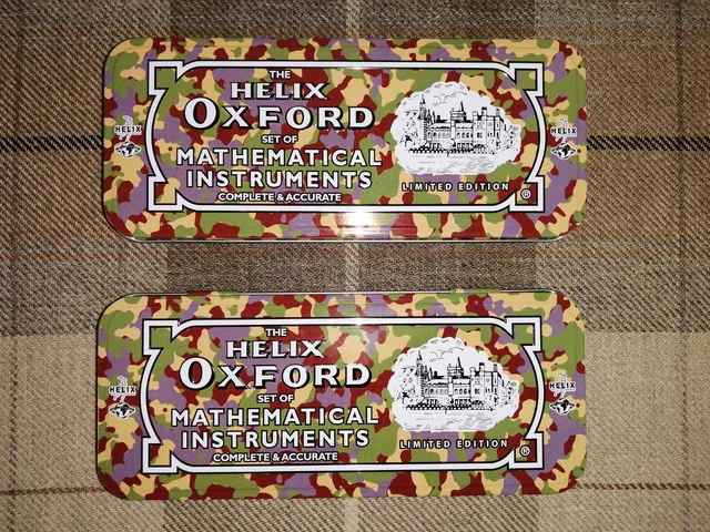 2X HELIX OXFORD Set Of Mathematical Instruments Limited Edition Camo ...