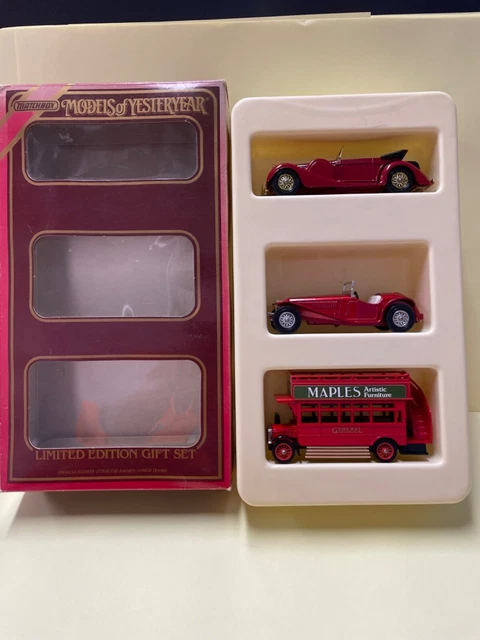 MATCHBOX YESTERYEAR MODELS . 3 Model Gift Set inc 1938 Lagonda . Mint ...