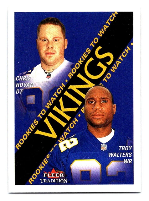 2000 FLEER TRADITION Chris Hovan/Troy Walters Vikings du Minnesota #351 ...