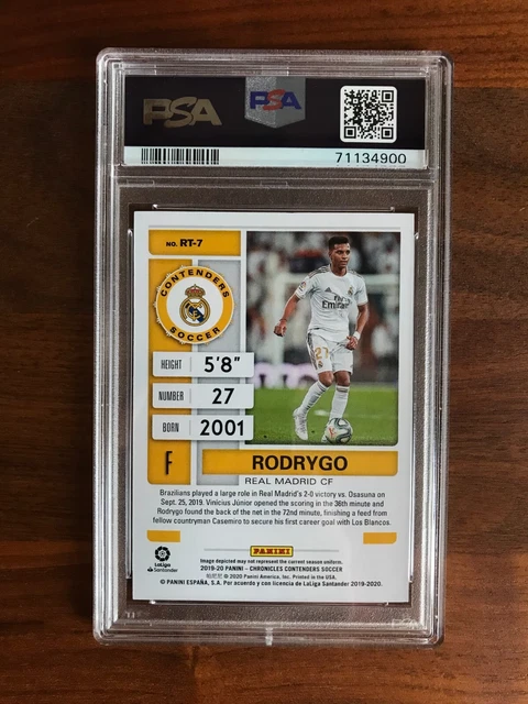 RODRYGO REAL MADRID Panini Chronicles Contenders Rookie Ticket PSA 9 ...