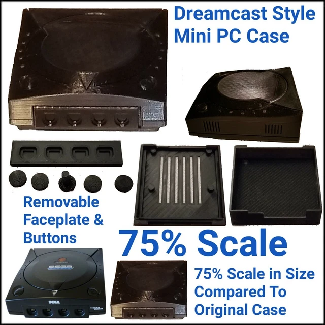 MINI PC CASE For Mini PC Motherboard - Dreamcast Style Case 75% Scale ...