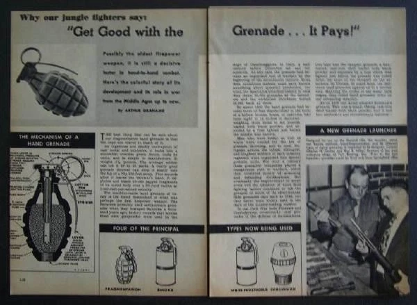 HAND GRENADE 1944 WWII History pictorial Babbitt/Ketchum/Jam-Tin ...