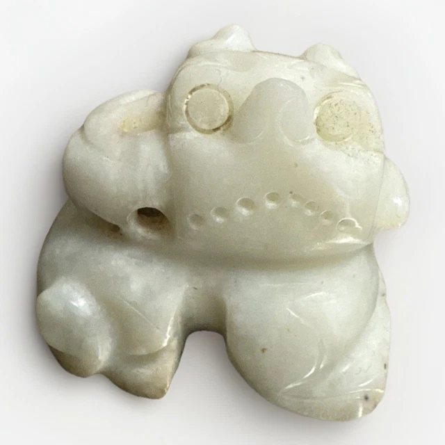 ANTIQUE CHINESE JADE Mystical Beast Carving Qing Dynasty Late 19th ...