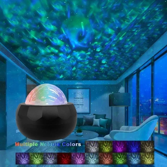 COLORFUL AURORA AMBIENT Lighting Water Ripple Wall Lamp Night Light ...