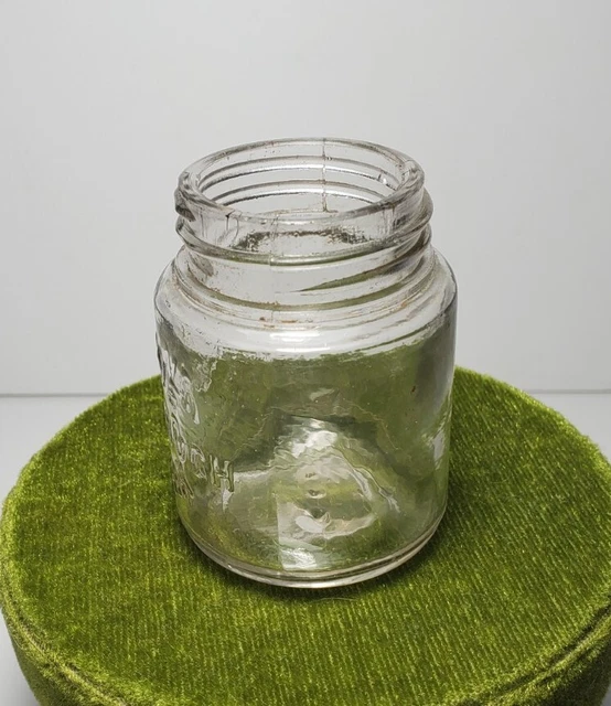 VASELINE EMBOSSED GLASS Jar Clear Vintage Chesebrough NY-Empty No Lid ...