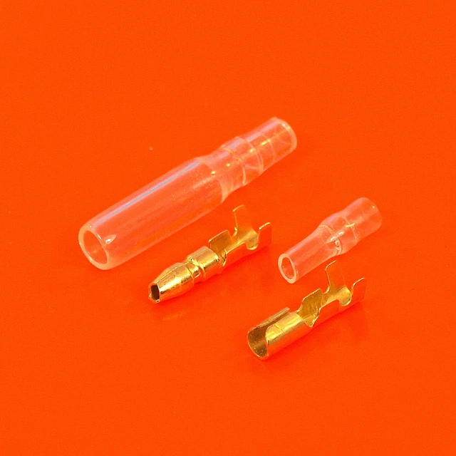 HIGH QUALITY LUCAS Style 3.9mm Brass Bullet Connectors Motorcycle ...