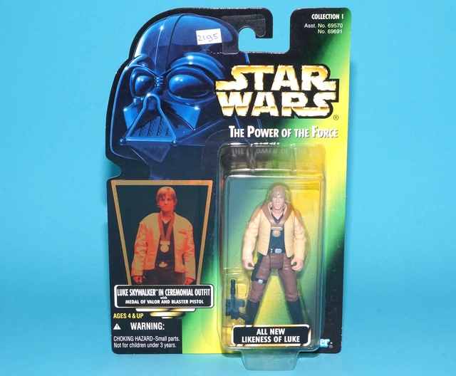 STAR WARS POTF2 Luke Skywalker Ceremonial Outfit Moc Mosc Us Freeze Frame Card EUR 11,99 ...