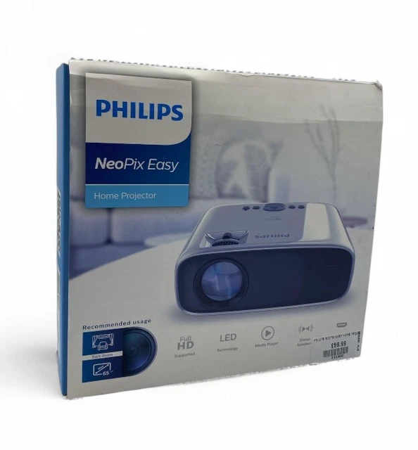 PHILIPS NEOPIX EASY Easy Home Projector 65" Boxed Great Condition £59. ...