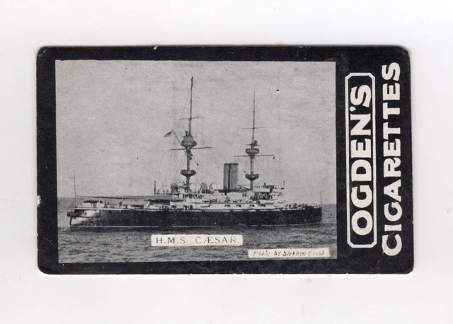EARLY 1900S OGDENS cigarette card Military Shipping HMS Caesar ...