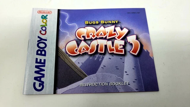 BUGS BUNNY CRAZY Castle 3 Nintendo Game Boy Color Manual Only Very Good ...