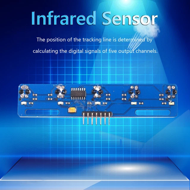 HW-871 5-CHANNEL TCRT5000 Infrared Reflective Sensor Barrier Line Track ...