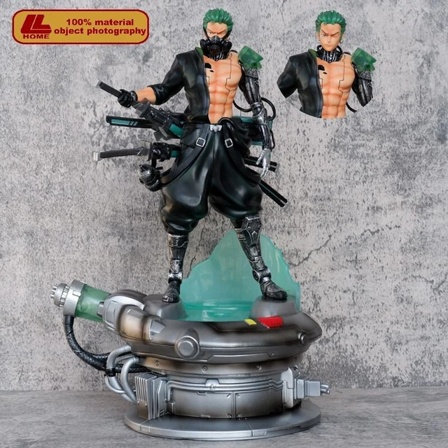 ANIME ONE PIECE Cyberpunk Roronoa Zoro Robot PVC Figure Statue Toy Gift ...