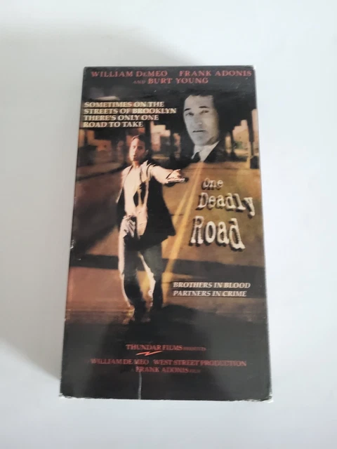 ONE DEADLY ROAD VHS 1998 William DeMeo Frank Adonis Burt Young Mobsters ...