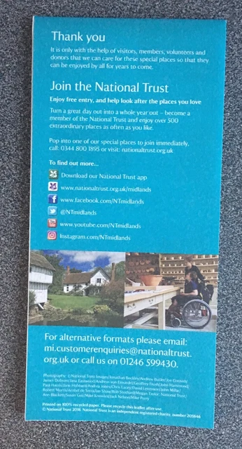 NATIONAL TRUST - Midlands Map & Places To Visit Flyer EUR 1,47 ...