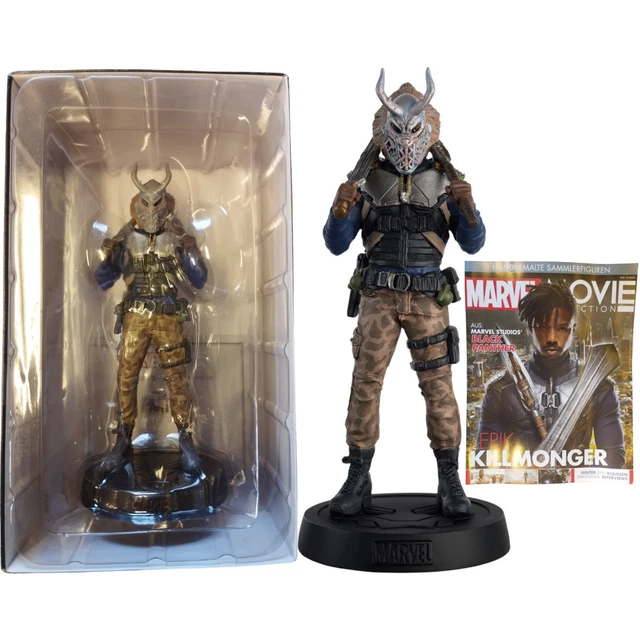 MARVEL MOVIE SUPER Heroes Erik Killmonger 77 Eaglemoss Comics Figures ...