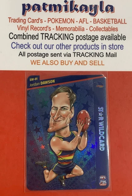 JORDAN DAWSON STAR WILDCARD 2024 AFL TEAMCOACH Adelaide Crows SW-01 EUR ...