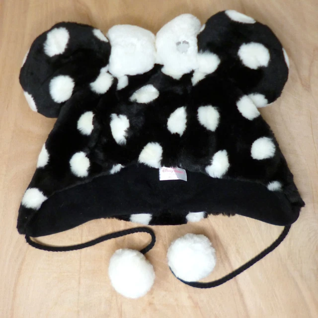 TOKYO DISNEY RESORT Japan Minnie Mouse Ears Fan Cap Winter Hat - Black ...