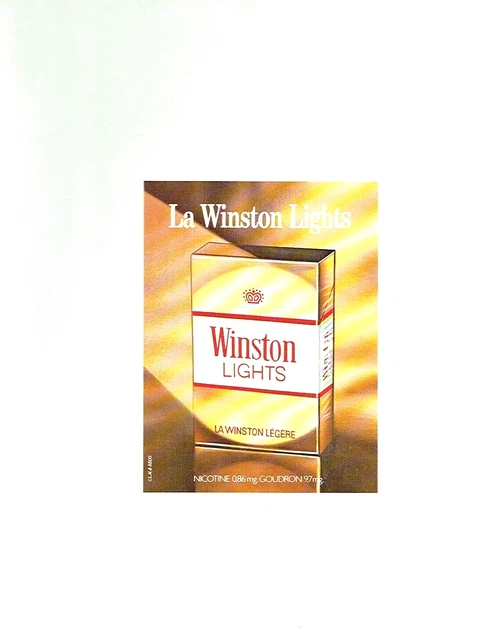 PUBLICITÉ ADVERTISING 0424 1981 Winston lights cigarettes EUR 3,00 ...