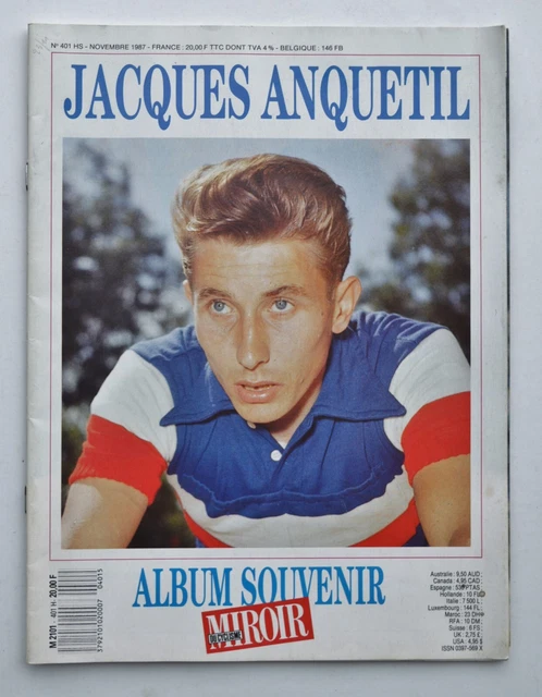 JACQUES ANQUETIL ALBUM SOUVENIR MIROIR DU CYCLISME n°401 novembre 1987 ...