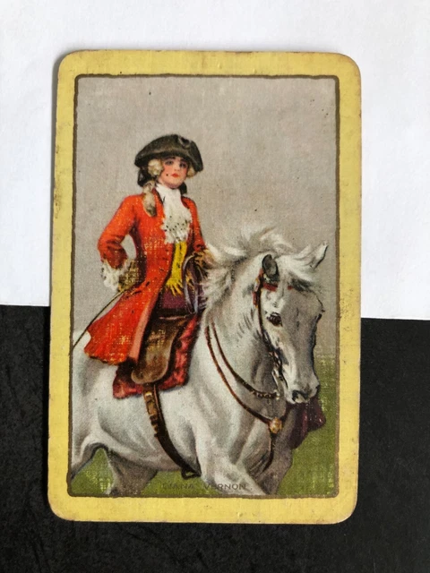 VINTAGE ENGLISH RETRO Art Swap Playing Card: DIANA Lady Horseback ... VINTAGE ENGLISH RETRO Art Swap Playing Card: DIANA Lady Horseback ...