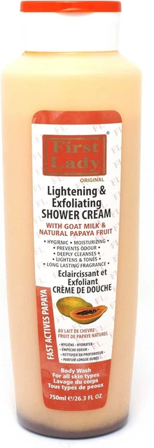 FIRST LADY PAPAYA Skin Lightening & Exfoliating Shower Cream 750ml ...