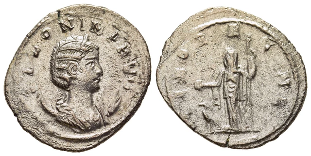 FITZ SALONINA GALLIENUS Antoninianus Antioch Juno Queen Billon Roman ...