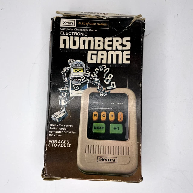 VINTAGE SEARS ELECTRONIC Numbers Handheld Game Brain Teaser $25.00 ...