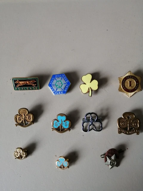 11 VINTAGE GIRL Guide Metal Badges Emblem Pin Bundle Preloved & New £5. ...