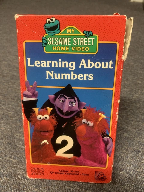 SESAME STREET - Learning About Numbers (VHS, 1996) Children's TV ...