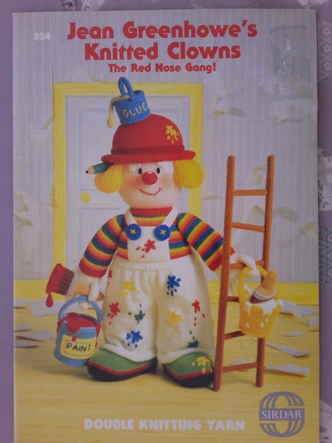 KNITTING PATTERN BOOKLET of Jean Greenhowe's Knitted Clowns The Red ...