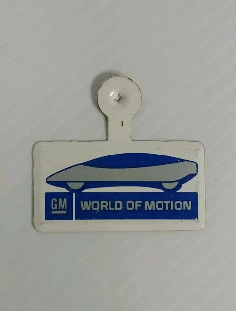 1983 GM WORLD of Motion Epcot Center Opening Shirt Button Pin (VTG) $12 ...