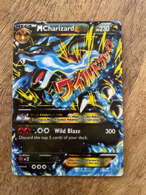 CARTE POKEMON M Charizard Ex Holo - Pv 230 - 69/106 -Datee 2014-Version ...