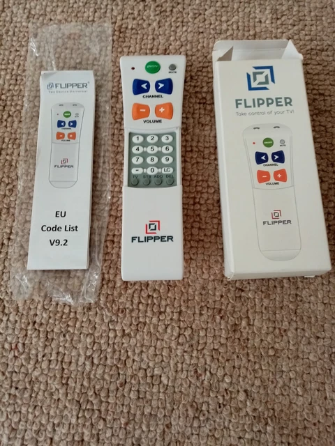 EASY AND SIMPLE, large buttoned Flipper universal TV remote, ideal for ...