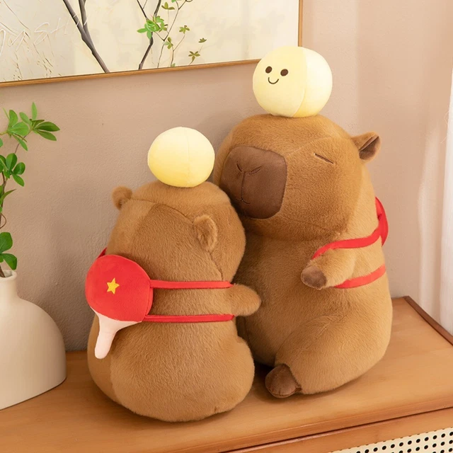 PING-PONG CAPYBARA PLUSH Toy Cartoon Capibara Fluffty Doll Christmas Toy $96.43 - PicClick AU