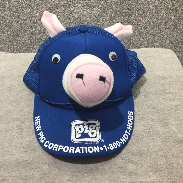VINTAGE KRAZEE KAPS New Pig Corp 1800-HOTDOGS Funny Rope Mesh Trucker ...