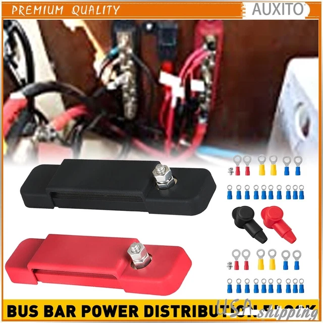 PAIR 12-POINT BUSBAR Bus Bar Power Distribution Block 200A 300V AC/48V ...