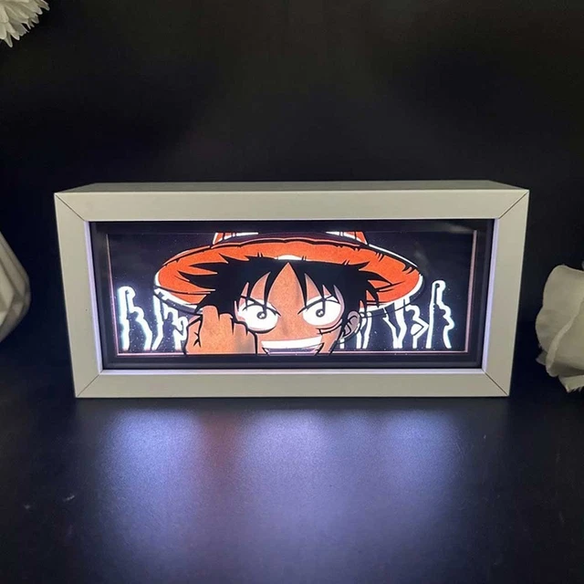 LED MONKEY D'LUFFY Night Light box Decoration Anime 3D Night Lamp Box ...