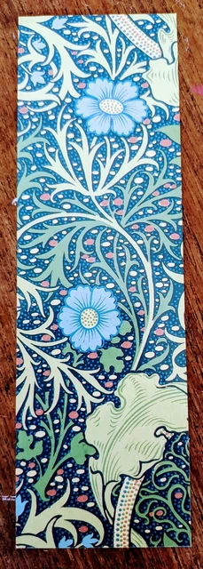 WILLIAM MORRIS & Co 🧱 SEAWEED PATTERN WALLPAPER Card Bookmark EX FRONT ...