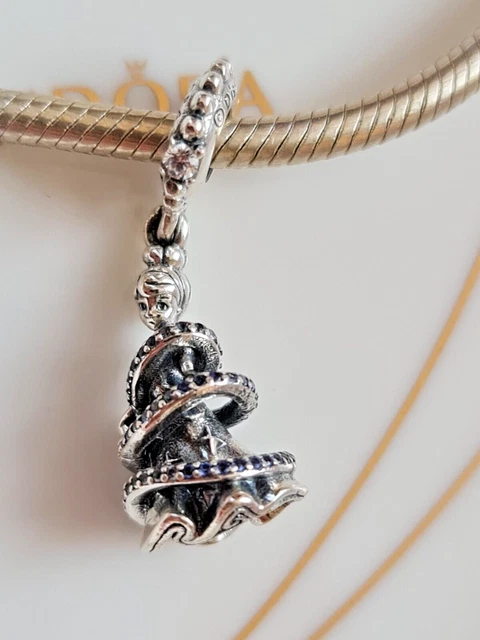 PANDORA DISNEY CINDERELLA Magical Moment Dangle Charm #799201C01 Cubic ...